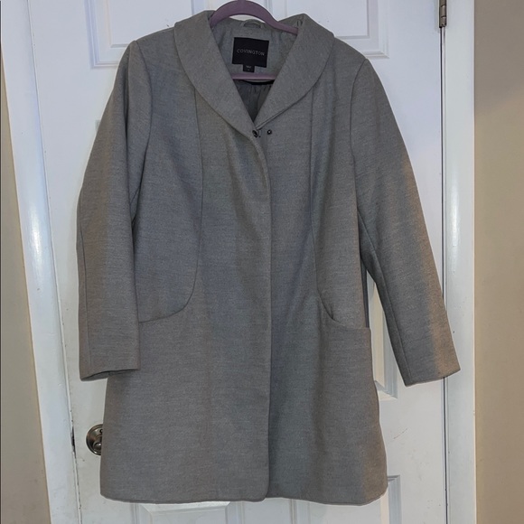 Covington | Jackets & Coats | Covington Womens Elegant Gray Pea Coat ...